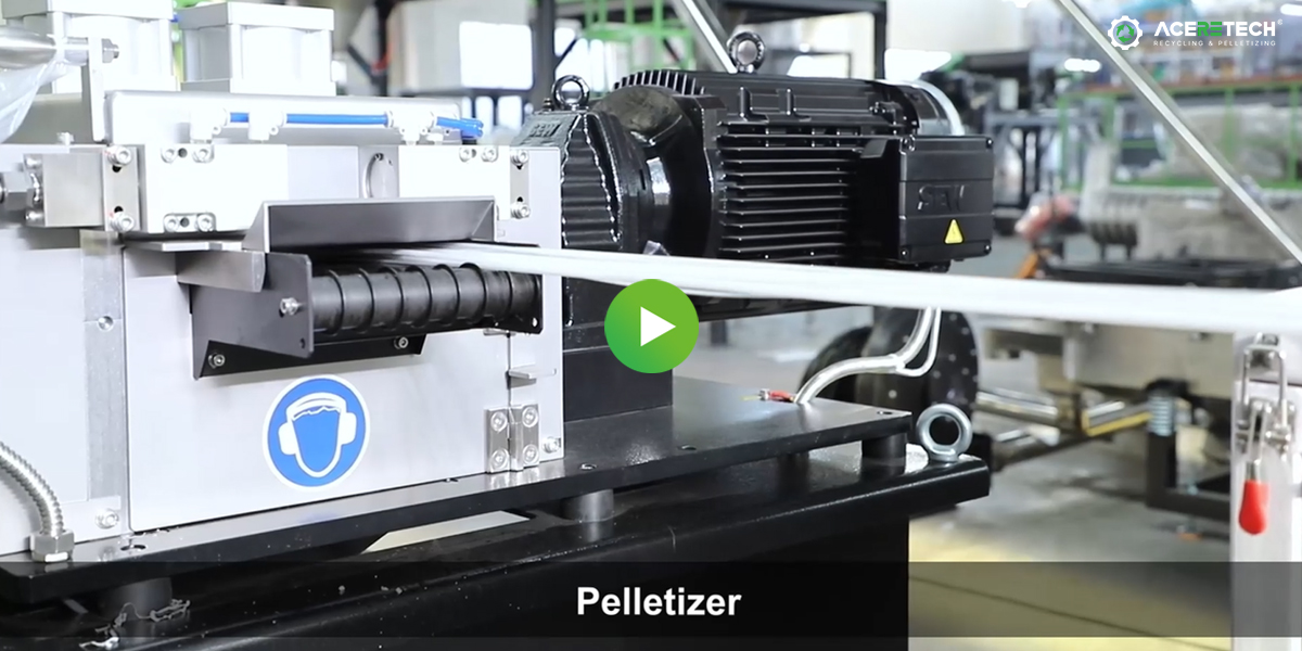 ASE160 Single Screw Pelletizing Machine with Homogenization Silo an ...