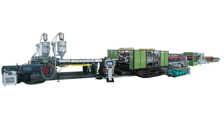 HDPE, PP, PVC Horizontal Type Double Wall Corrugated Pipe Extrusion ...