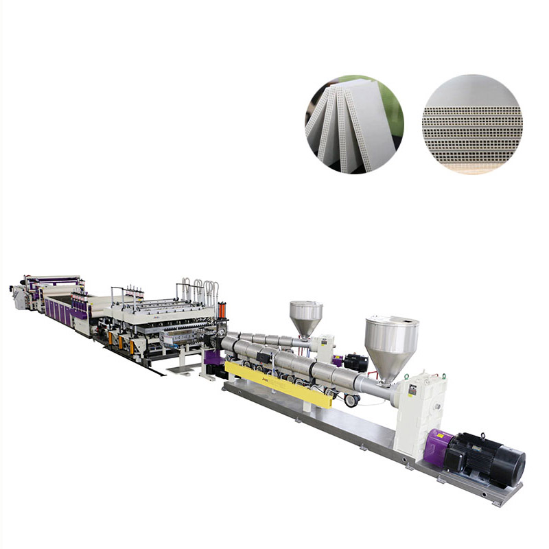 PP Hollow Building Template Board One Mold Double Out Extrusion Line-jwell