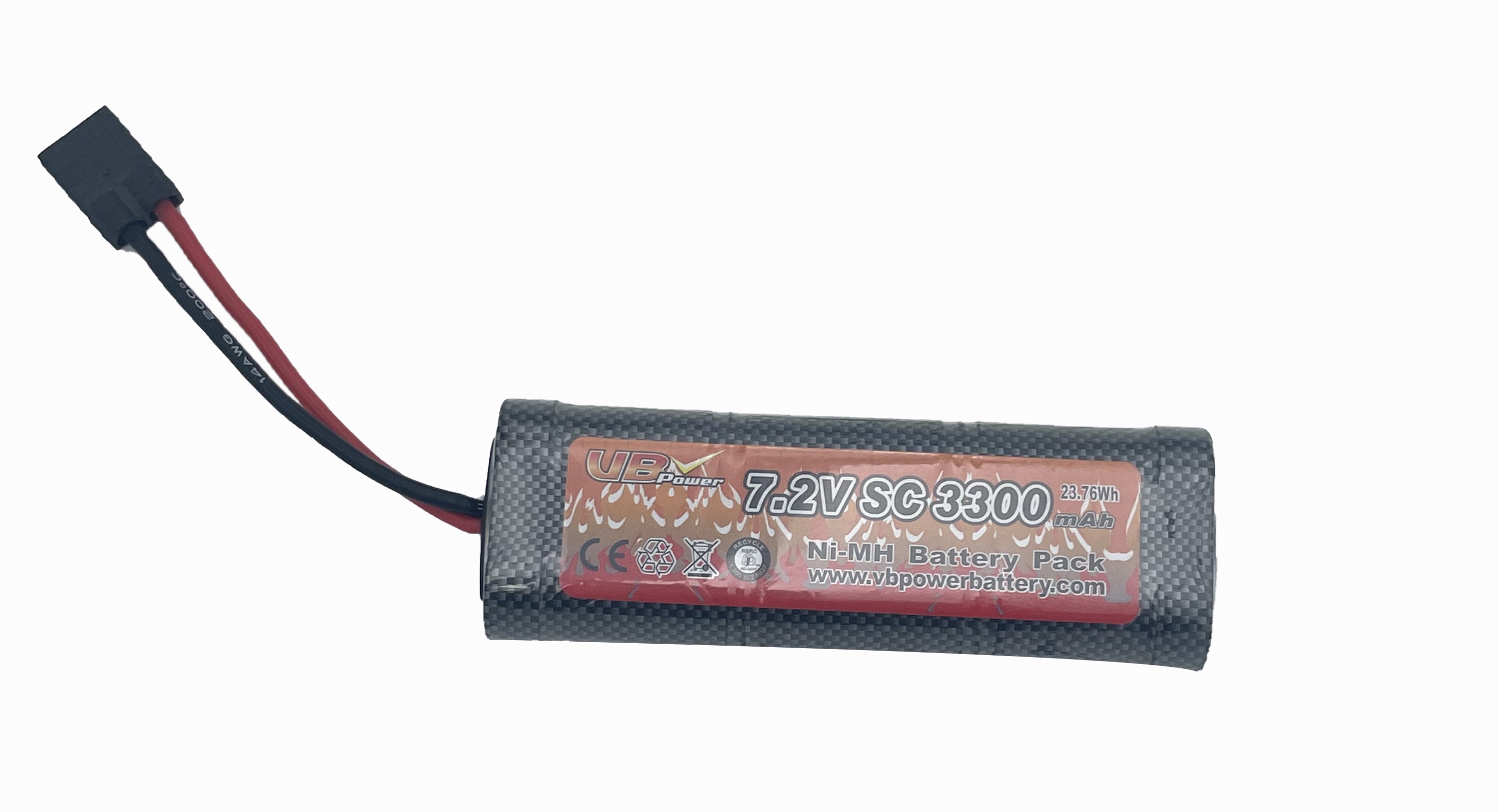 VBpower 3300mAh 7.2V NiMH Battery Pack with TRAXXAS Connector for RC ...