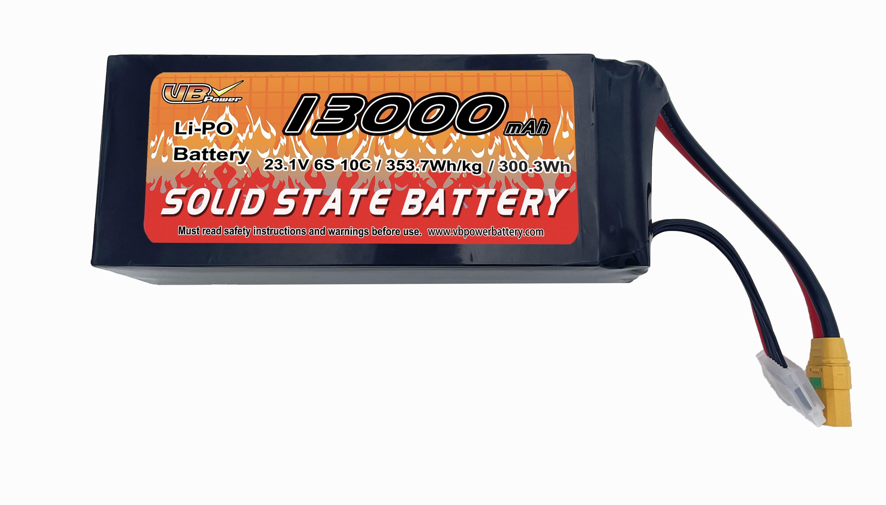 VBpower High Energy Density Solid State Battery 6S 23.1V 13000mAh Li-Po Solid State Battery for ...