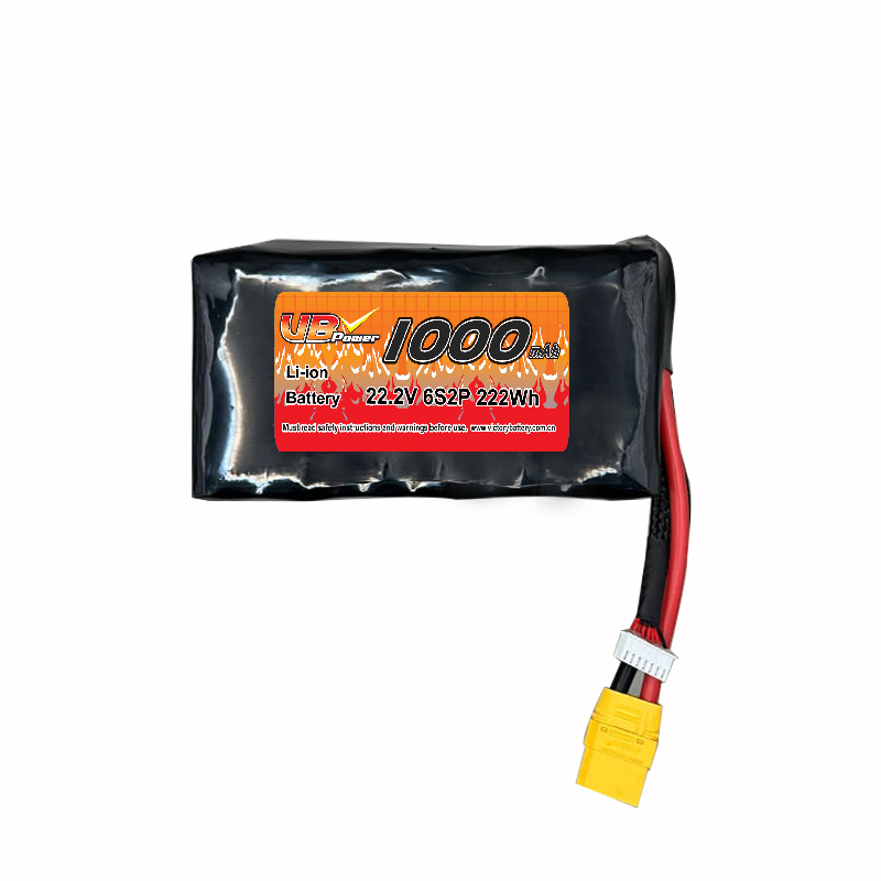 VBpower 22.2V 10000mAh 6S2P Li-ion Battery with Connector XT90-Victory ...
