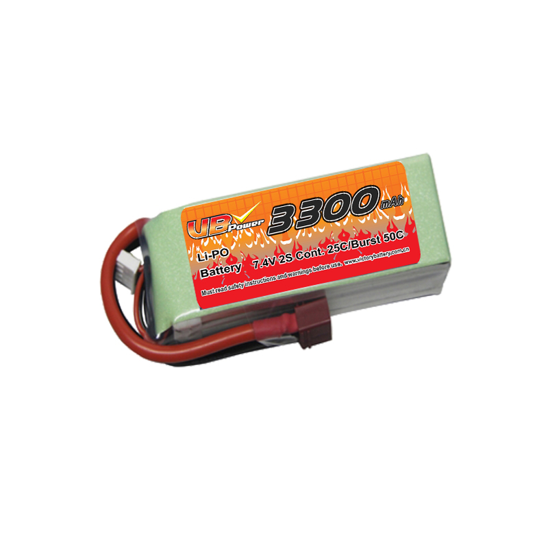VBpower 3300mAh 25C 2S 7.4V RC Model Li-PO Battery-Victory Battery