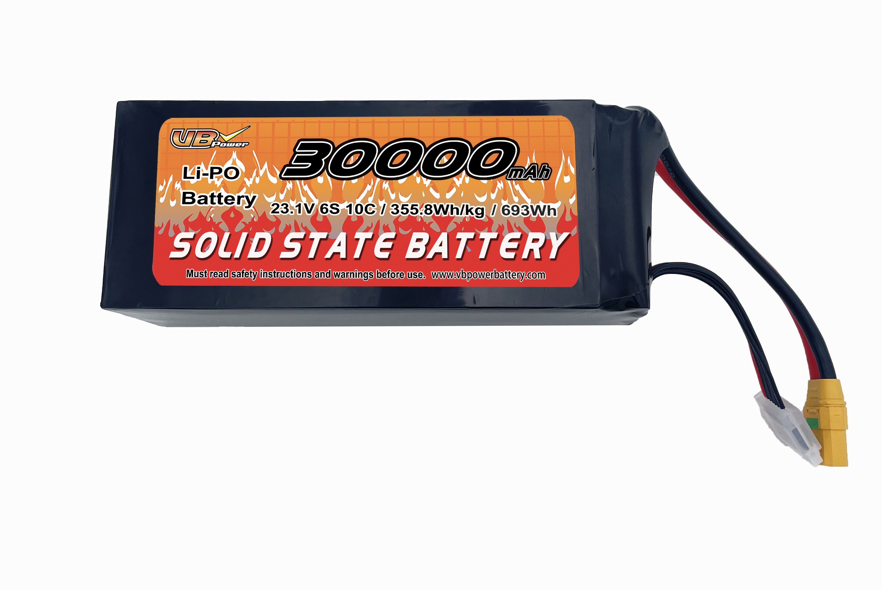 VBpower High Energy Density Solid State Battery 6S 30000mAh 23.1V Li-Po ...