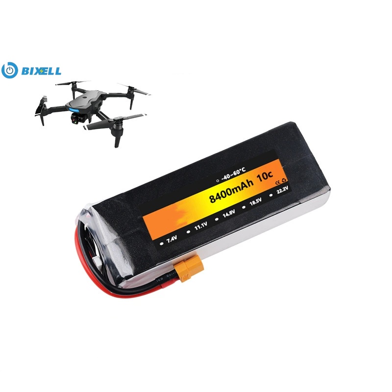 8400mAh 6S 22.2V High Performance Lithium Ion Battery for FPV Drone ...