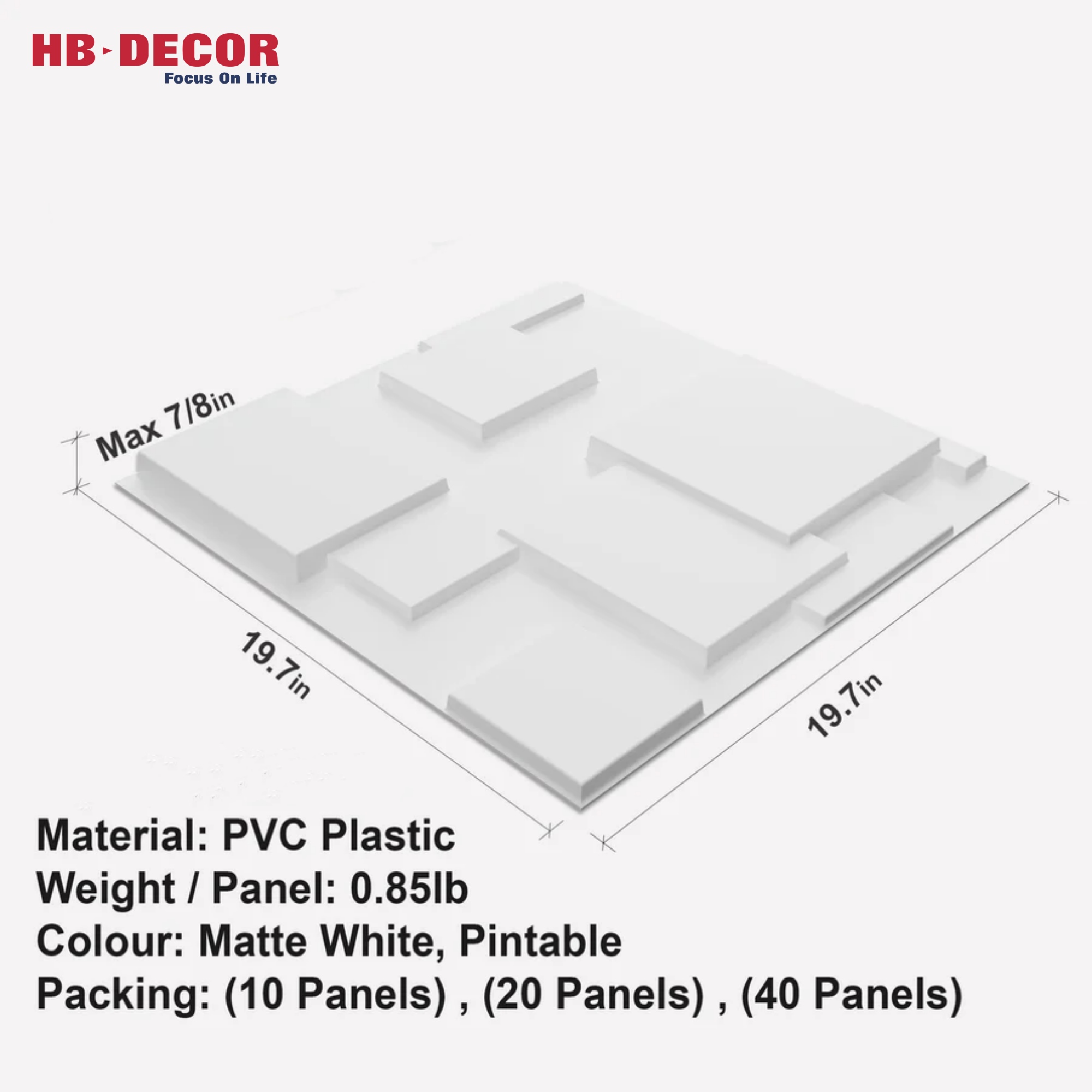 White Indoor Plastic 3D Wall Decorative Cladding Panel- HAINING HAOBO ...