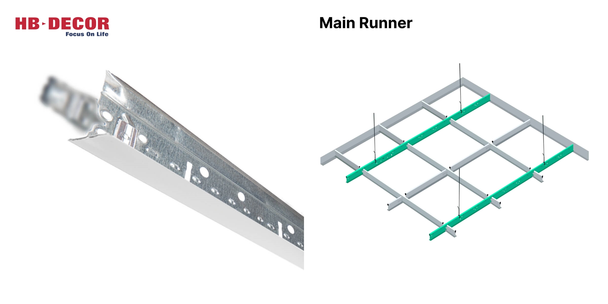 Suspended PVC Ceiling T-Bar, T-Grid- HAINING HAOBO BUILDING MATERIALS
