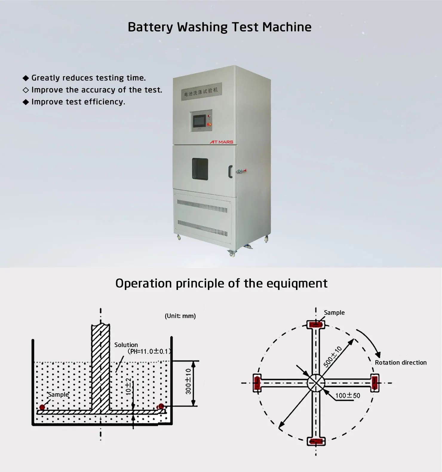 Battery Washing Test Machine-Guangdong Atmars Test Equipment
