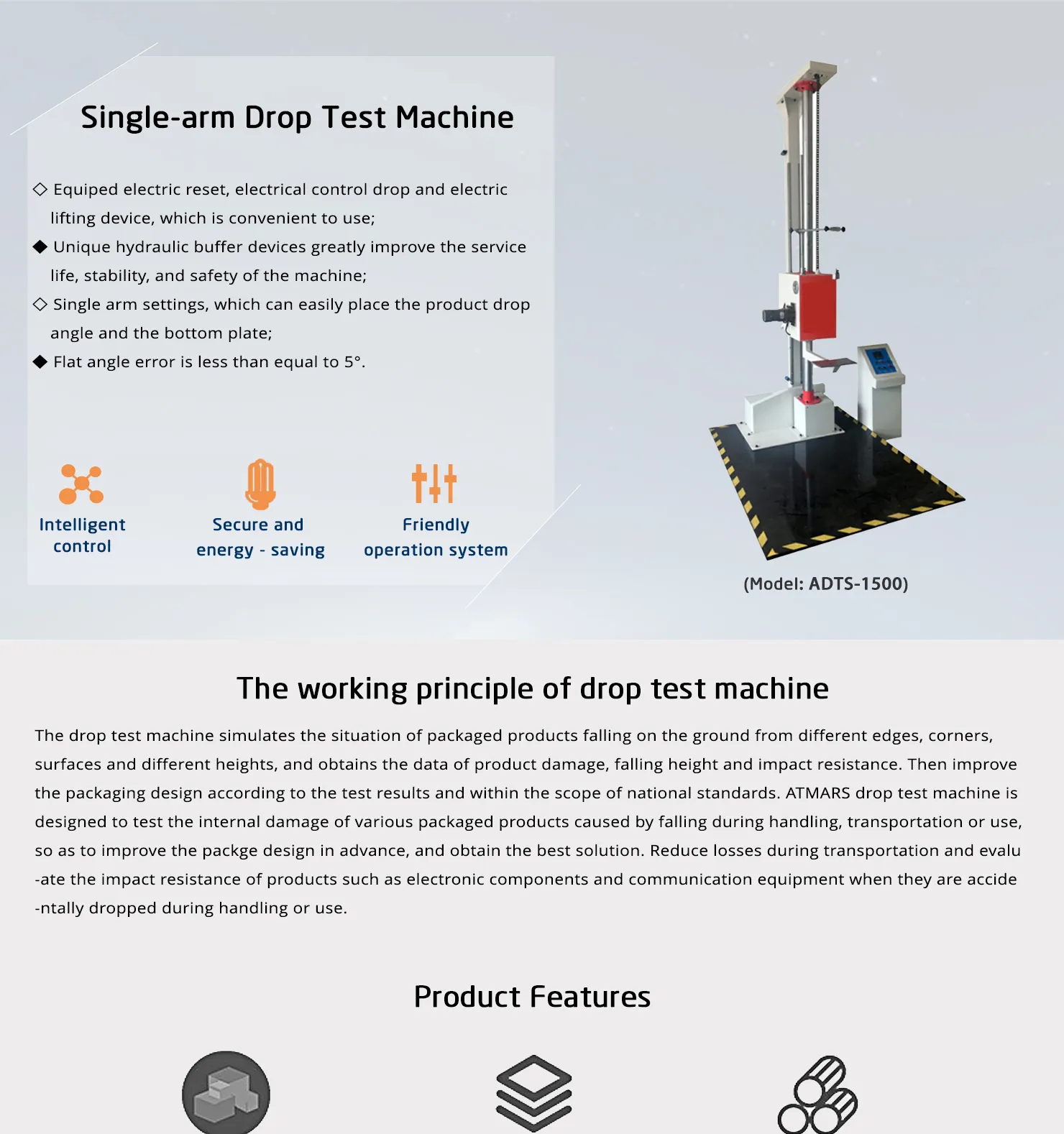 Single-arm Drop Test Machine-Guangdong Atmars Test Equipment