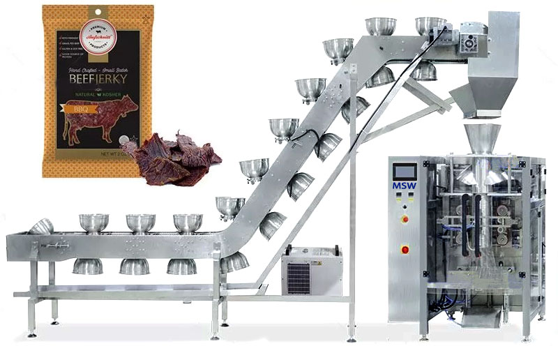 Automatic Bowl Feeder Packager for Beef Jerky & Snacks‌