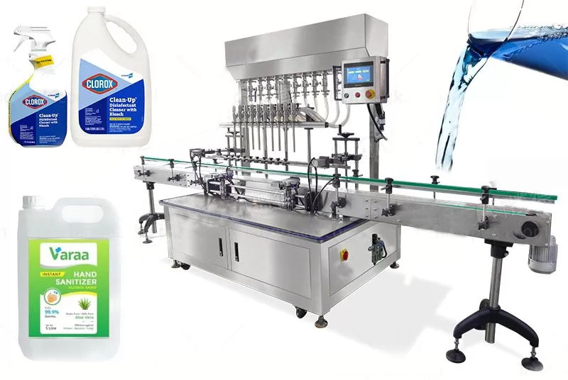 Linear Auto Disinfectant Filling Machine