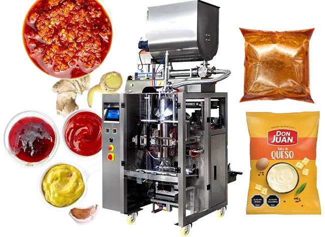 Automated Chili Sauce Bag Form-Fill-Seal Packaging System