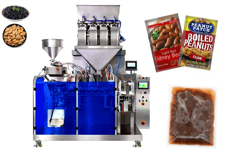 4-Linear Weigher Pickle & Sauce Retort Pouch Packing Machine