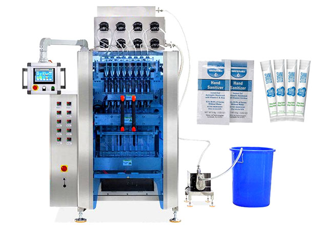 Multi-Channel Stick Pouch Packer for High Speed Hand Sanitizer Filling