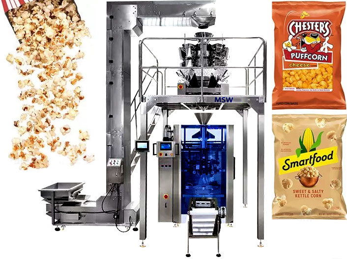 Automatic Vertical Pouch Packing Machine for Popcorn & Snacks