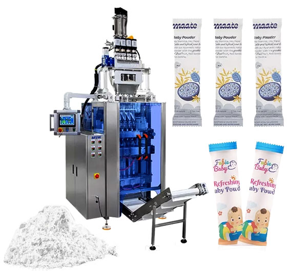 Talcum Stick Bag Auger Filler - Multi-Lane Auto Packaging System