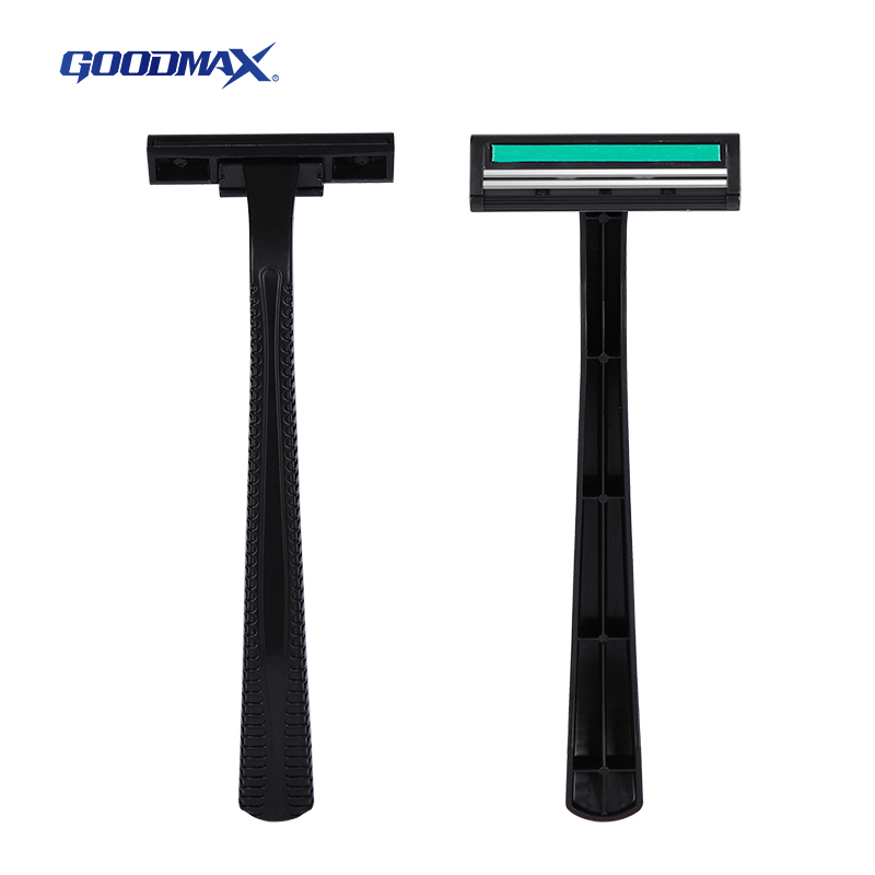 Plastic Handle Facial Disposable Razor Stainless Steel Twin Blade ...