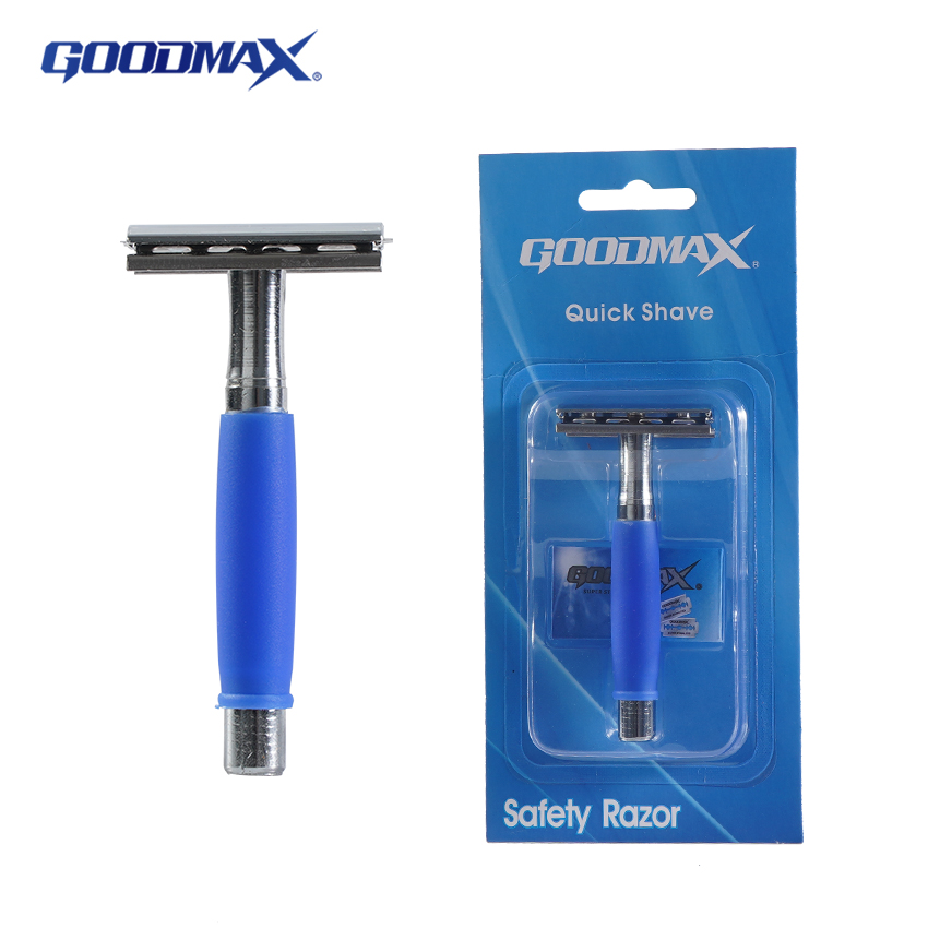 Metal Facial Shaver Mini Double Edge Blade Safety Razor with Rubber ...