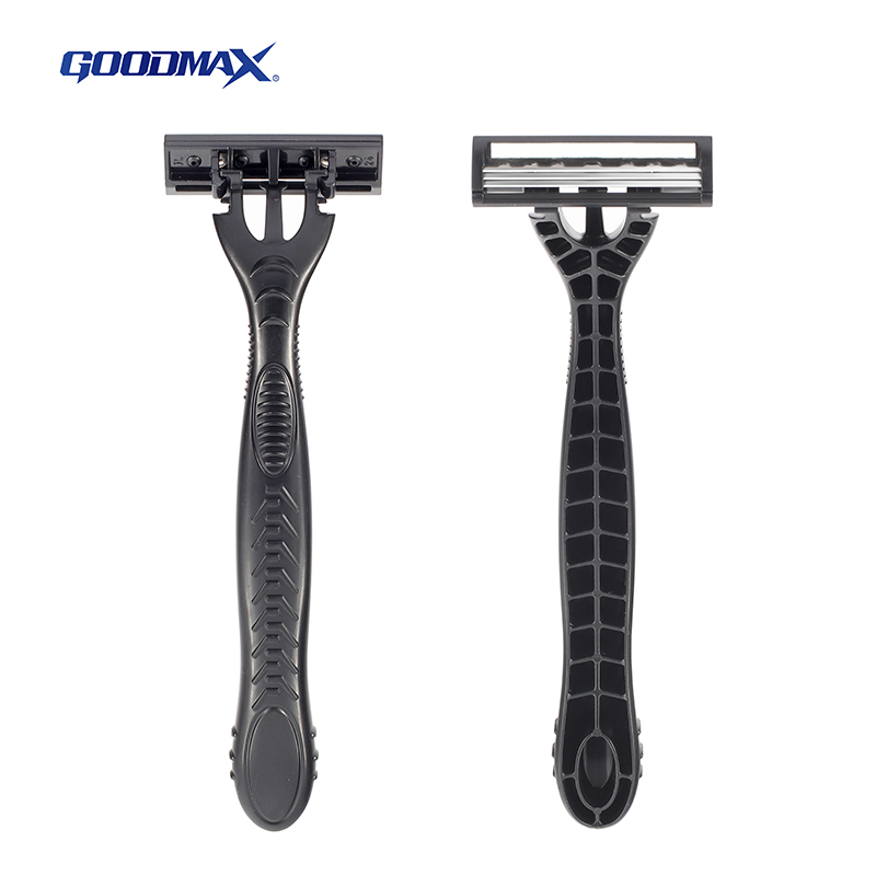 Plastic Handle Disposable Shaver Triple Blades Male Face Manual Shaving ...