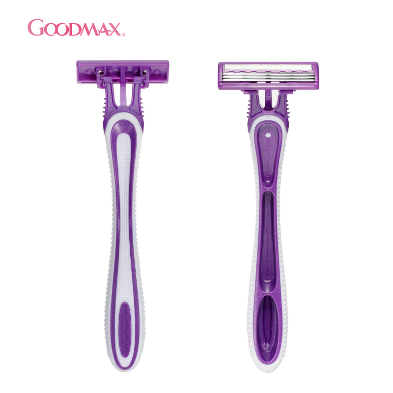Triple Blades Disposable Shaving Facial Hair Safety Razor for Women ...
