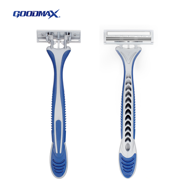 Rubber Handle Triple Blade Men Disposable Facial Shaving Razor-Ningbo ...