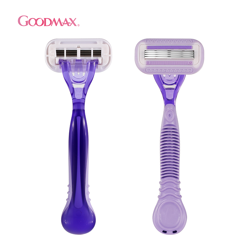 Four Blade Women Facial Hair Safety Shaver Disposable Razor for ...