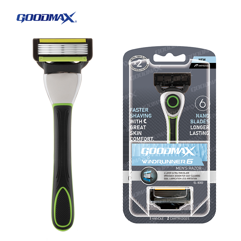 6 Blades Pivoting Replaced Head System Shaving Razor for Men-Ningbo ...