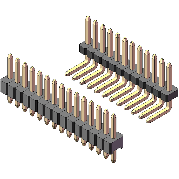 1.27mm 0.46SQ Pin Header, Single Row, Straight/Right Angle- Liliantai ...