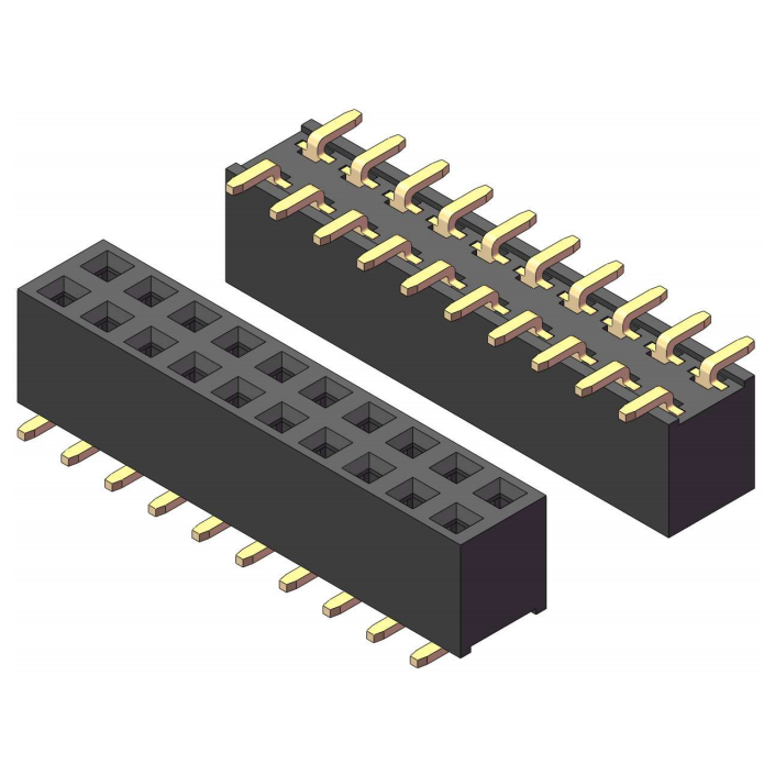 2.54mm Female Header, H=5.7, Dual Row, SMT- Liliantai Electronics ...