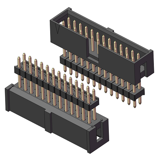 2.54mm Box Header, with Three Bump, Straight- Liliantai Electronics ...