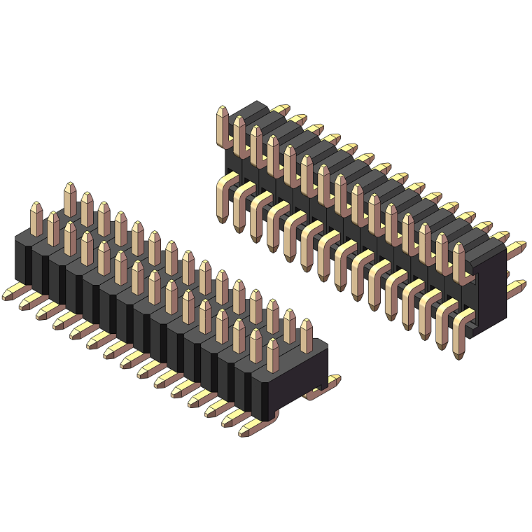 1.27*2.54mm 0.46SQ Pin Header, Dual Row, SMT- Liliantai Electronics ...