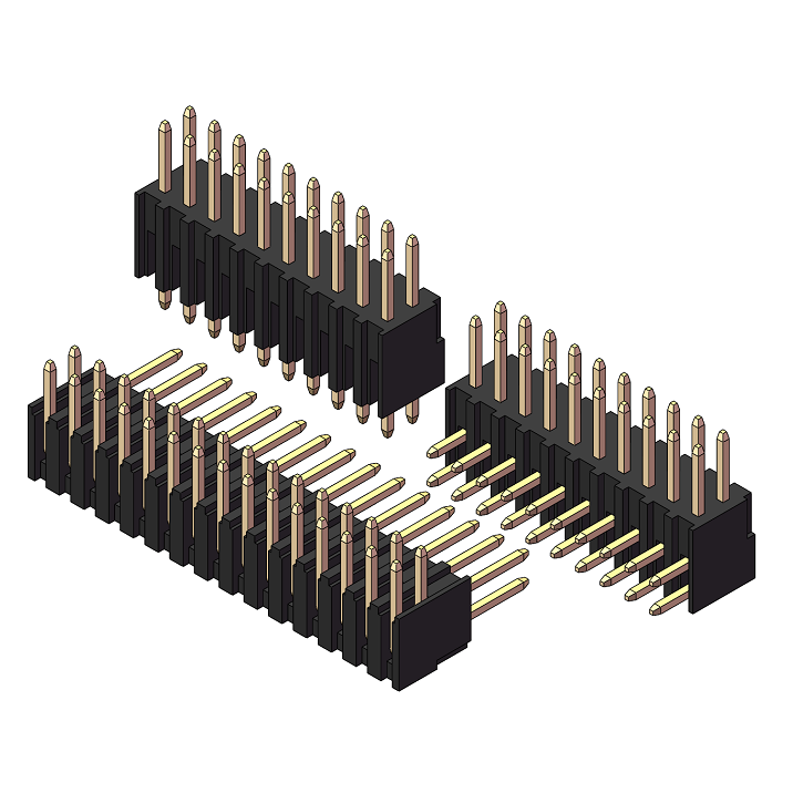 2.54mm Pin Header, H=7.4, Dual Row, Straight/Right Angle- Liliantai ...