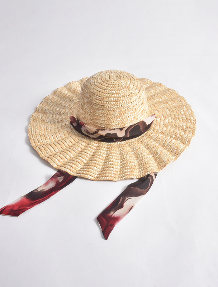 Custom Floppy Wheat Straw Hat-Shunpu