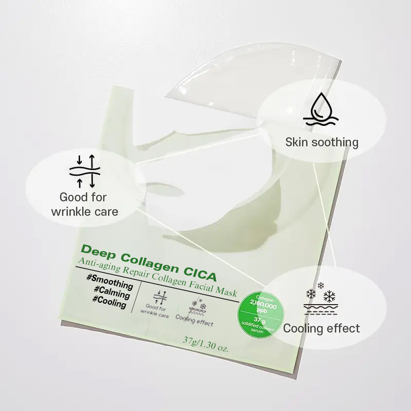 Deep Collagen CICA Tea Tree Soothing Mask: Skin Cleansing, Anti - aging ...