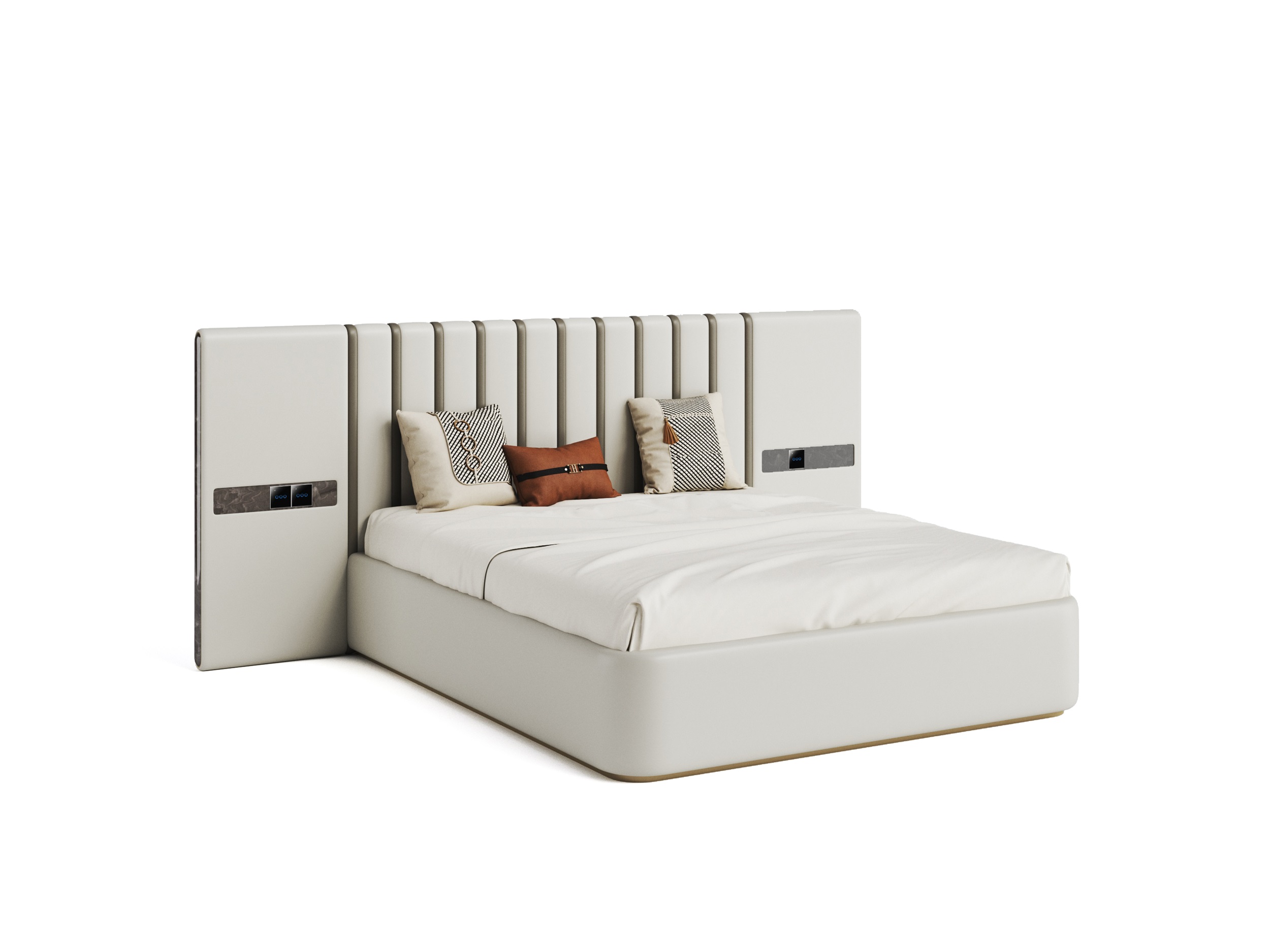 KING BED WITH SCREEN & QUEEN BED WITH SCREEN-H&T Furnishings