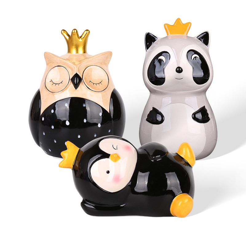 Animal Shape Ceramic Decoration Coin bank - Cute and Functional Home ...
