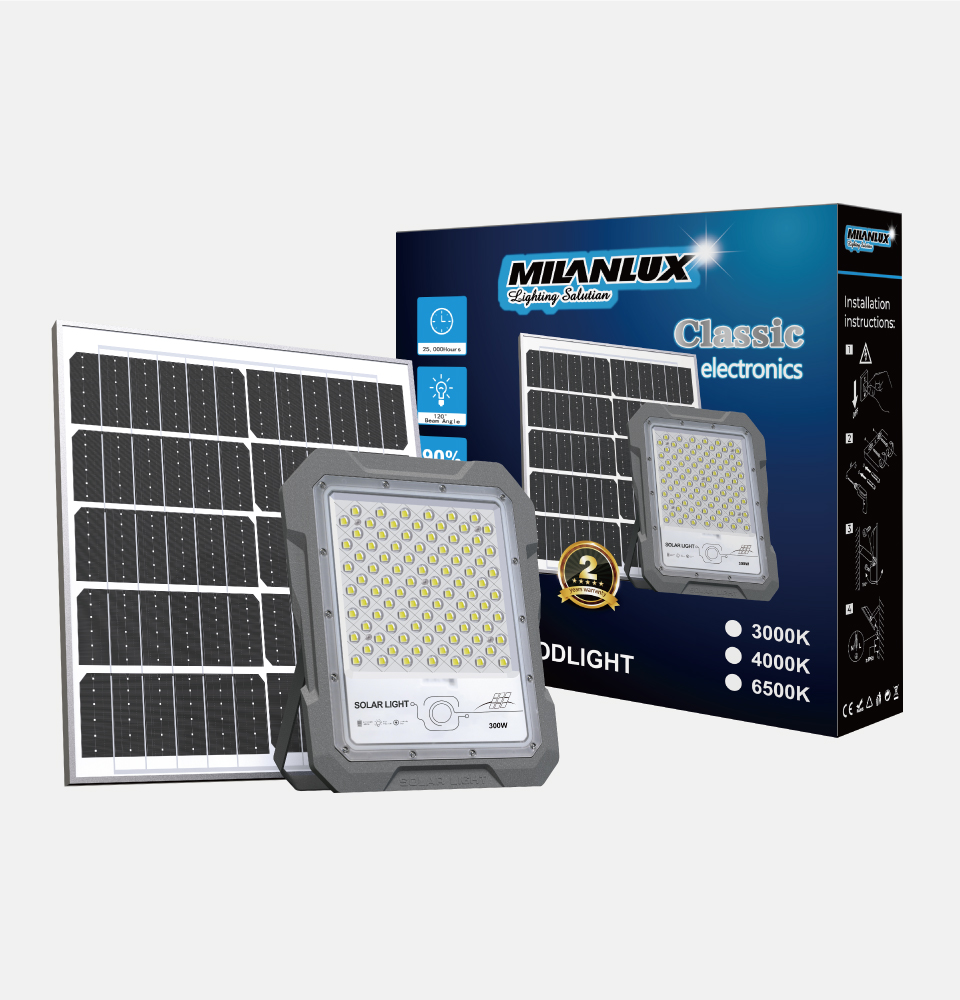 LUZ LED DE INUNDACIÓN SOLAR, SERIE VALIENTE-MILÁNLUX