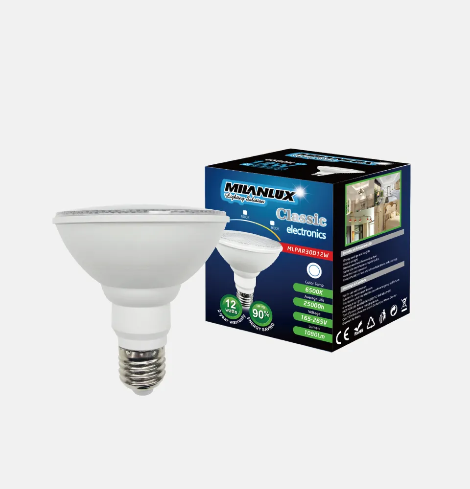 SPOTLIGHT WATERPROOF IP65 PAR20/PAR30/PAR38-MILANLUX