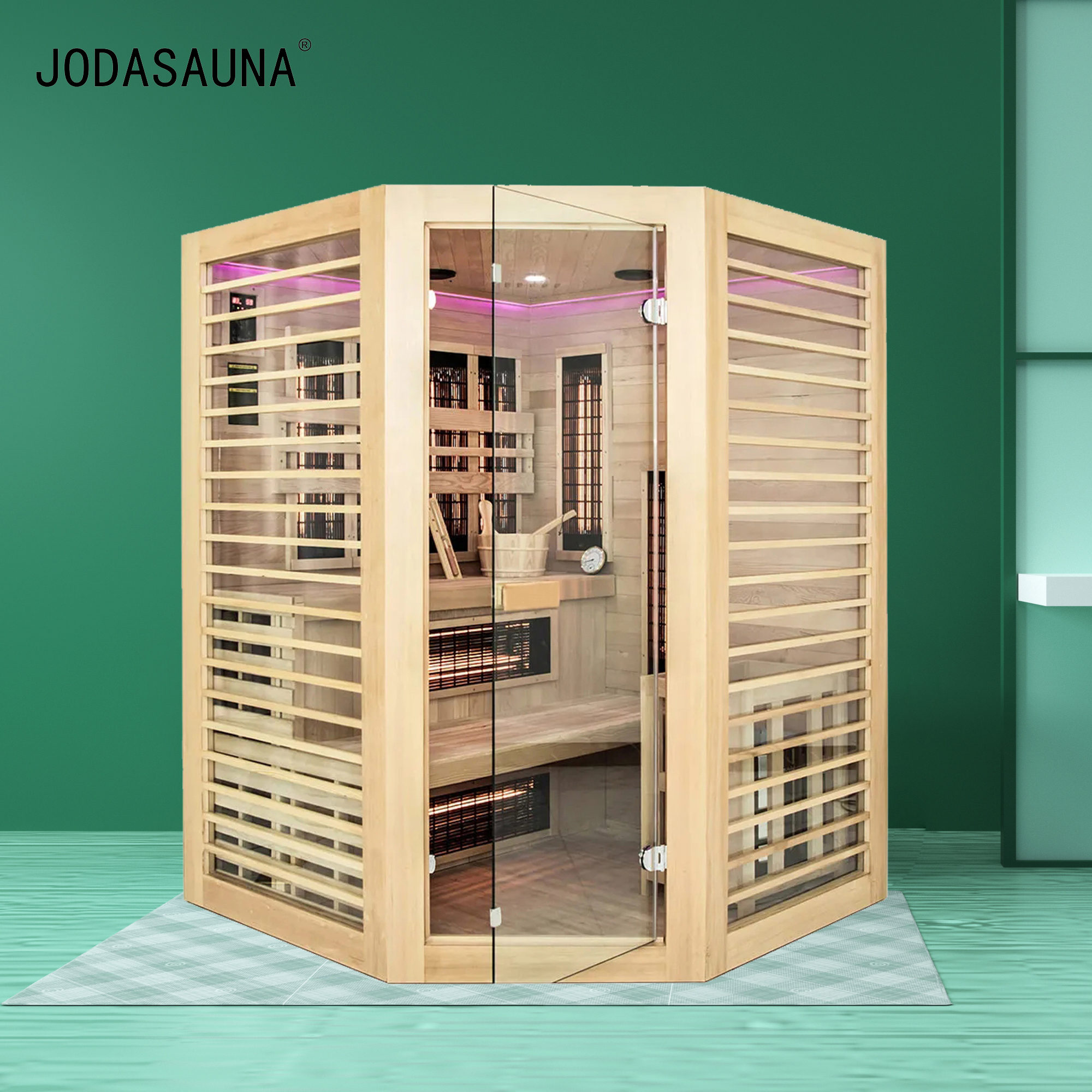 Affordable 3 - Person Full Spectrum Sauna: Traditional Heating Options