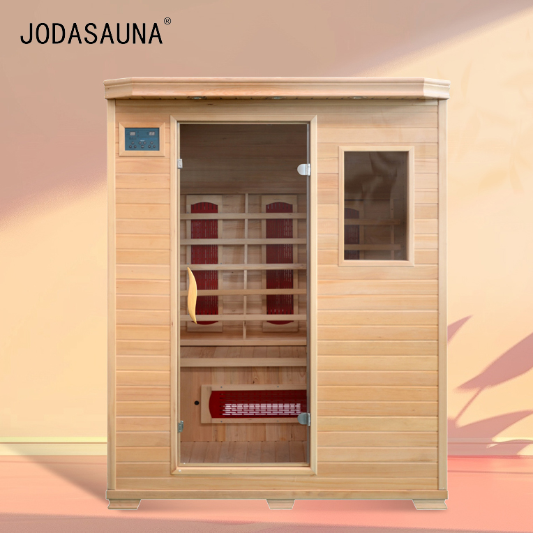 3 - Person Home Sauna Room with Front Panel Window: Ideal for Home ...