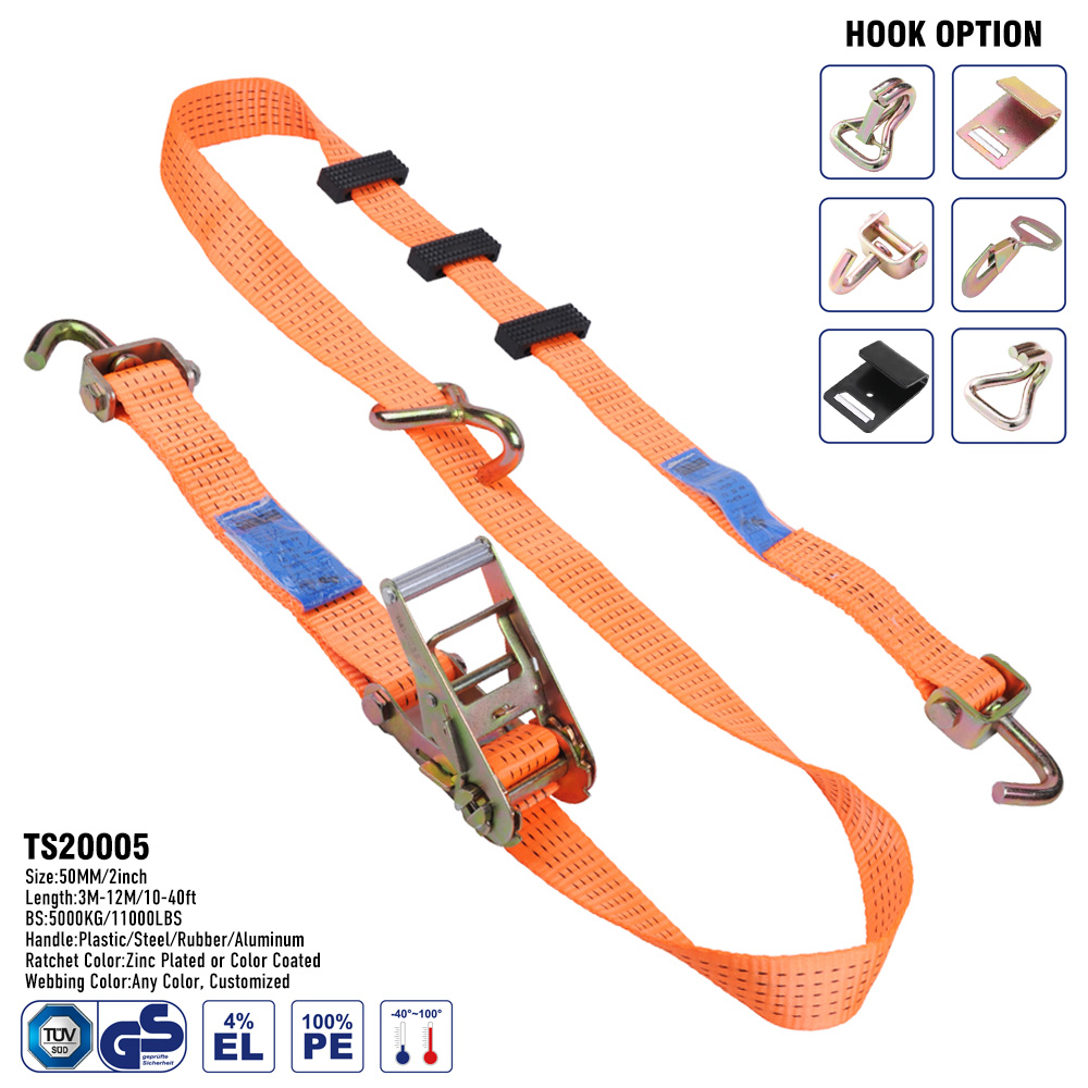 Custom 50mm Cargo Lashing Ratchet Straps - 2inch Polyester Tire Straps ...