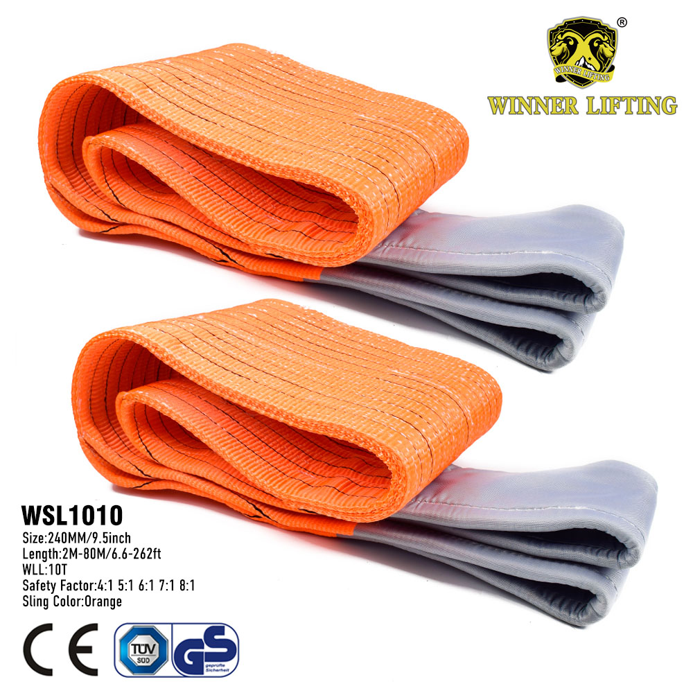 Polyester Webbing Lifting Belt Sling - 10 Ton 2M or OEM Length, 300MM ...