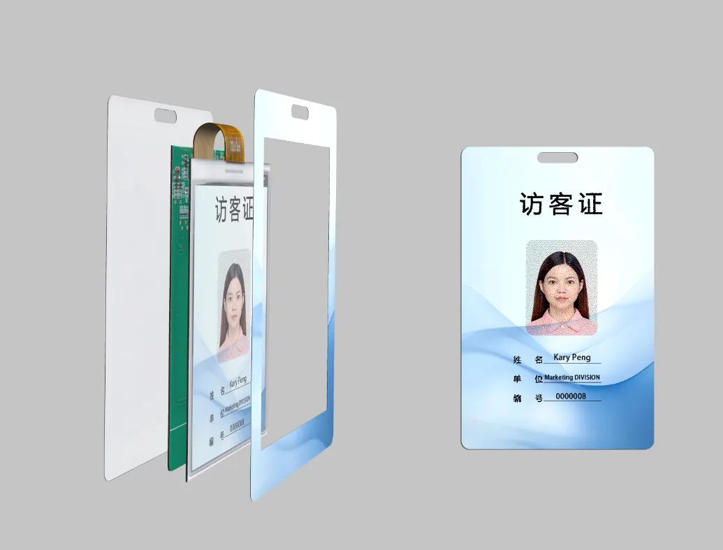 3.7" Epaper Staff ID Badge - Compact, Lightweight Electronic Badge with ...