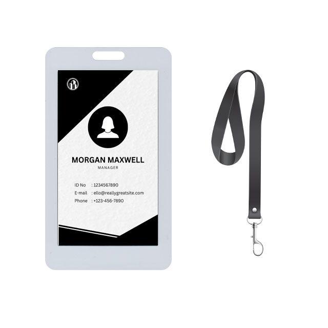 3.7" Epaper Staff ID Badge - Compact, Lightweight Electronic Badge with ...