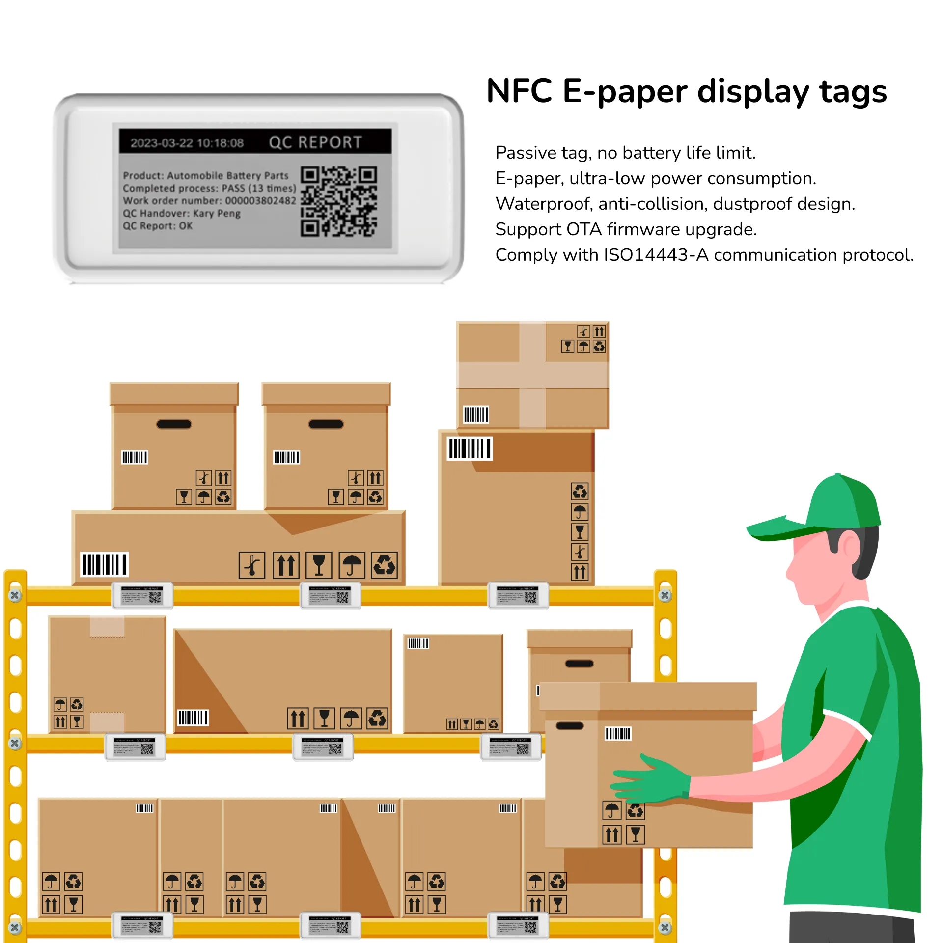 Thri - color NFC E - paper Display: Intelligent Luggage Tag with E ...