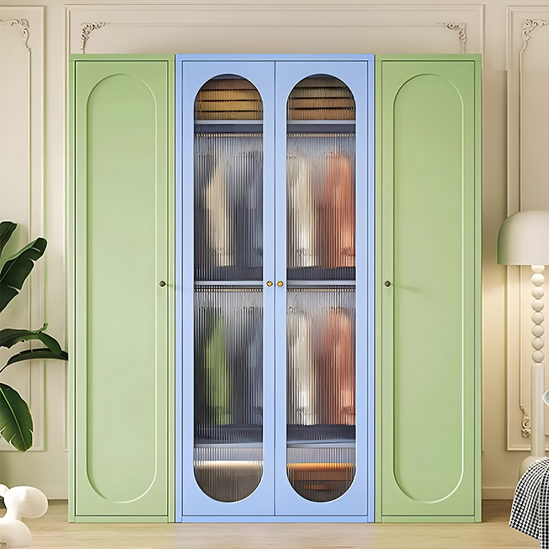 Steel Wardrobe with Painting-Shangzhi Furniture