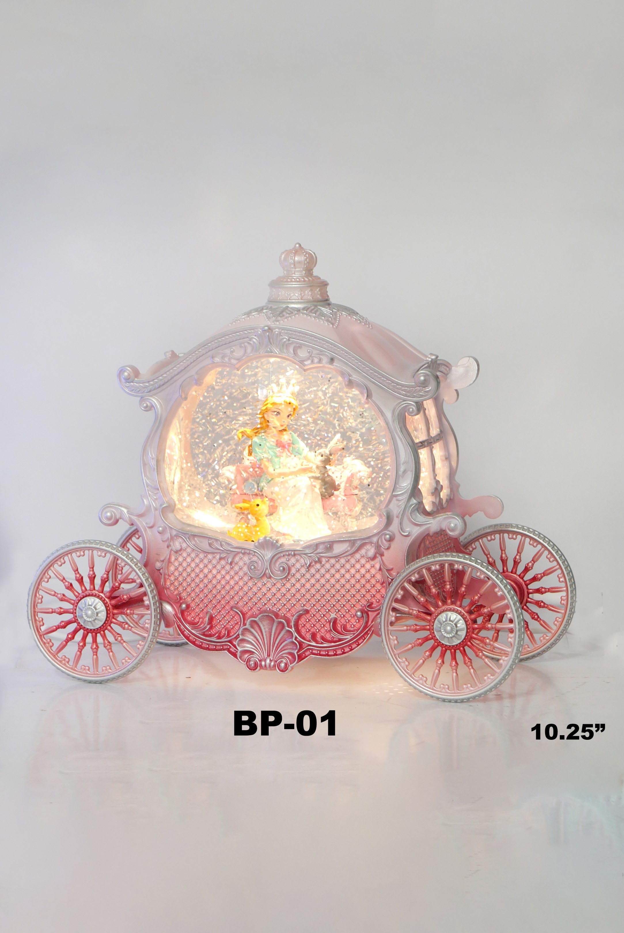 Princess Vinnie Carriage Glitter Globe - Add Sparkle to Home & Office ...