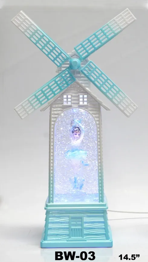 Ice Vinnie Windmill Glitter Globe - Add Sparkle to Home and Office ...