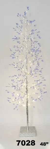 Lighted Christmas Beaded Crystal Tree - Add Elegant Winter Touch to Decor