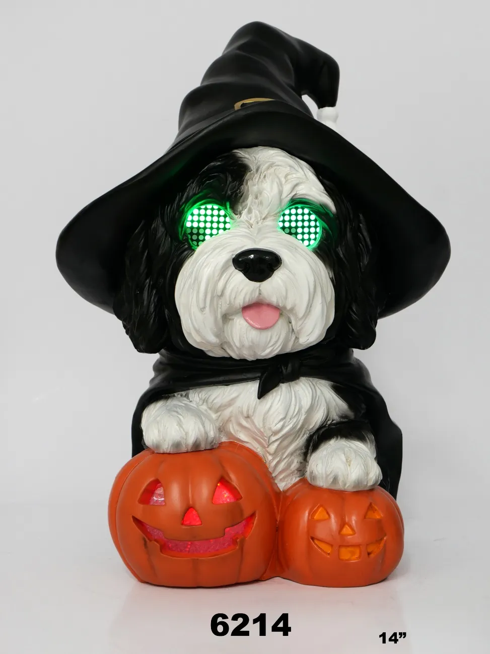Halloween Witch Dog: A Pup Ready for Tricks with Glowing Eyes and a ...